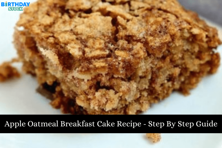 Apple Oatmeal Breakfast Cake Recipe - Step By Step Guide - Birthday Stock