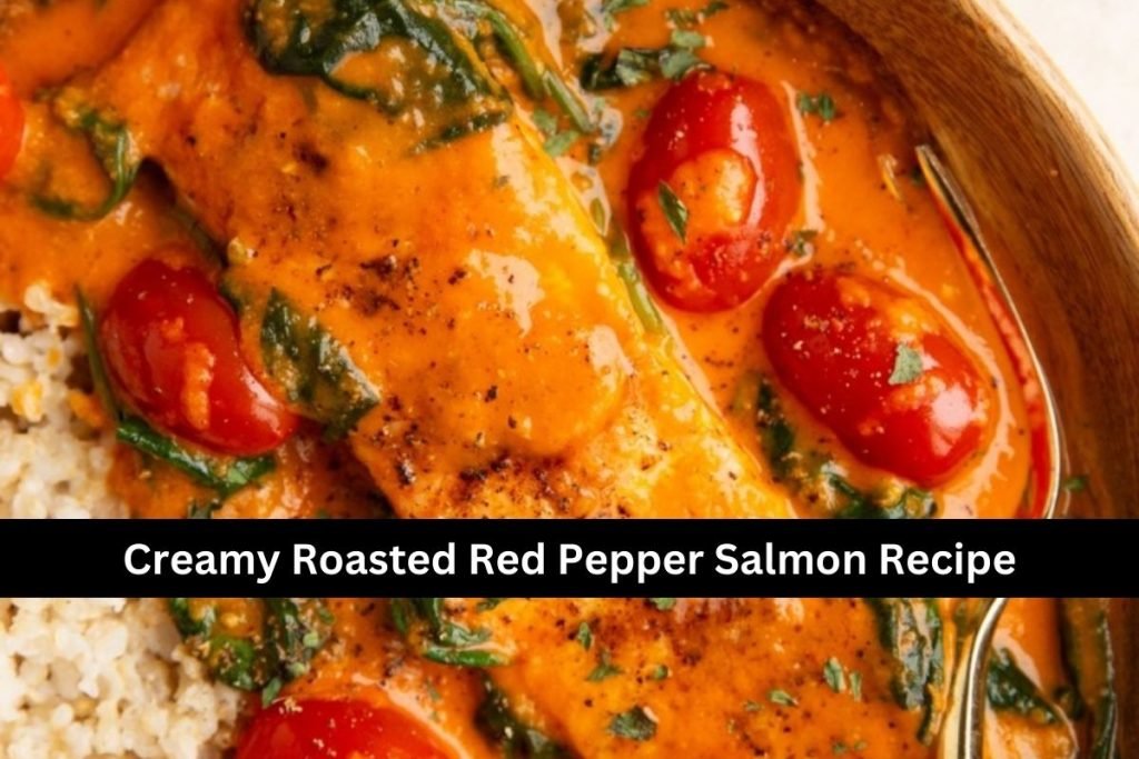 Creamy Roasted Red Pepper Salmon Recipe - Birthday Stock