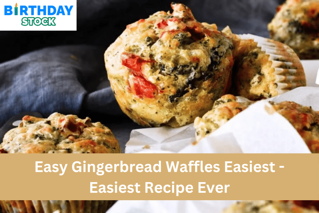 Easy Gingerbread Waffles Easiest - Easiest Recipe Ever - Birthday Stock