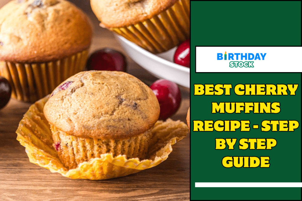 Best Cherry Muffins Recipe - Step By Step Guide - Birthday Stock